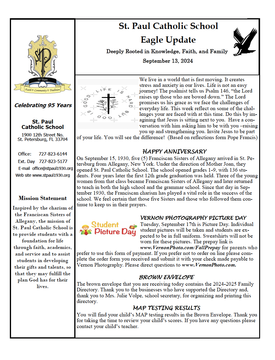 St. Paul Catholic School | Faith, Knowledge, Service: Nurturing Talents ...